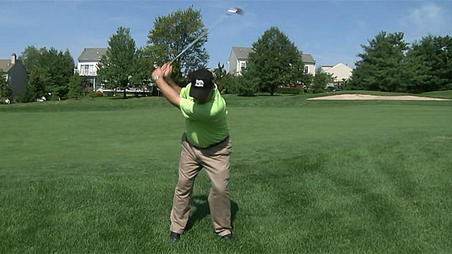 Golf instruction on playing from high rough