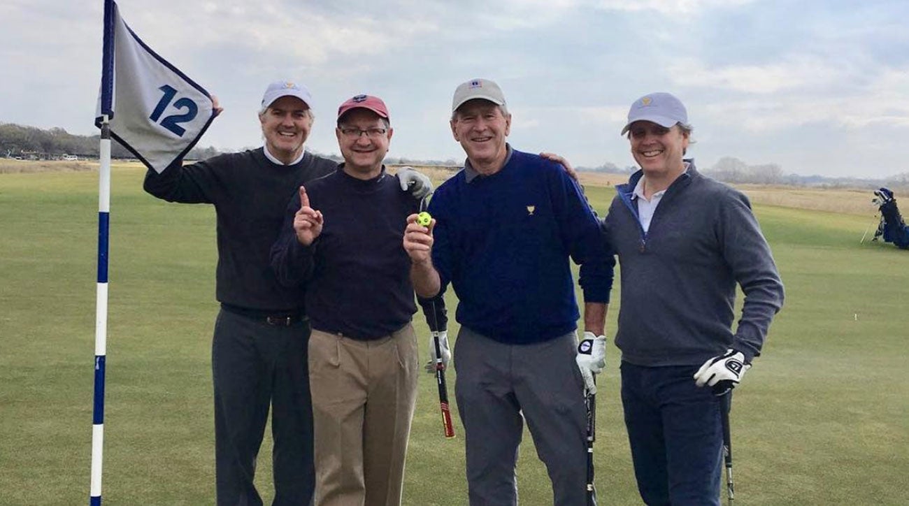 President George W. Bush makes first hole-in-one at PGA Tour venue - Golf