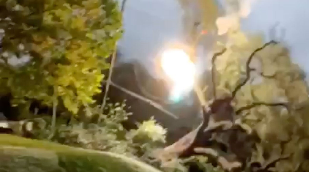 WATCH: Fallen tree causes explosion at PGA Tour Latinoamerica event