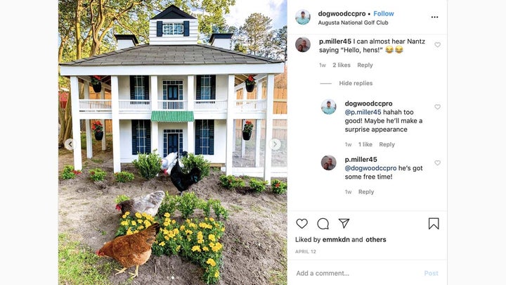 This chicken coop looks egg-xactly like Augusta National's clubhouse