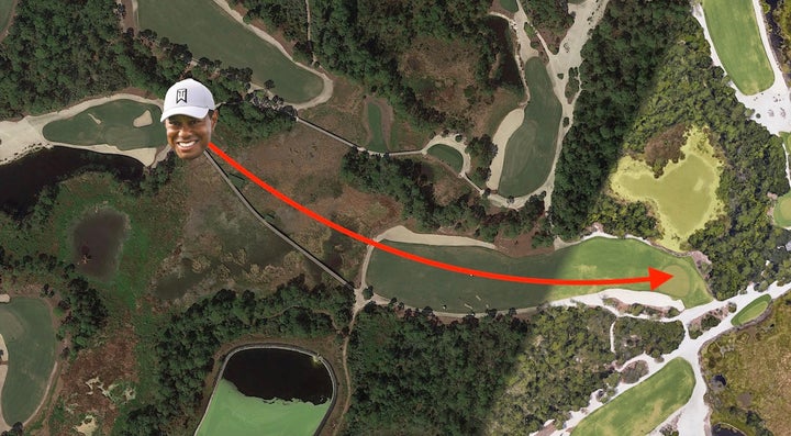 Here's what Medalist Golf Club's 'Tiger tees' look like on Google Earth