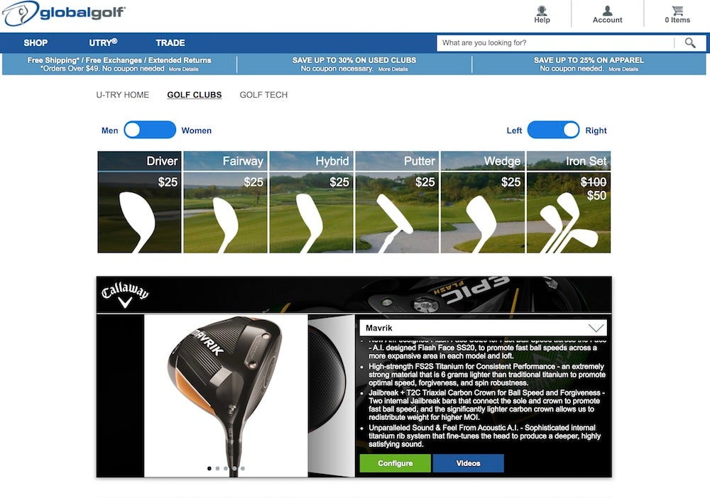 Here's how to try golf clubs and rangefinders before you buy them online