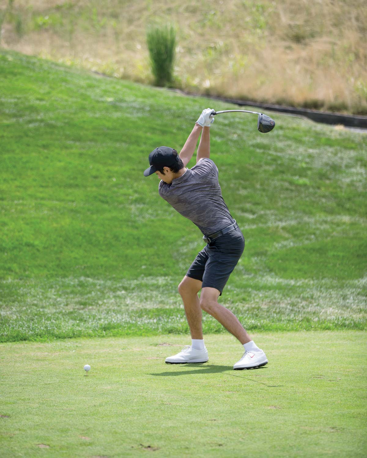 This swing might be unorthodox, but it sure is effective