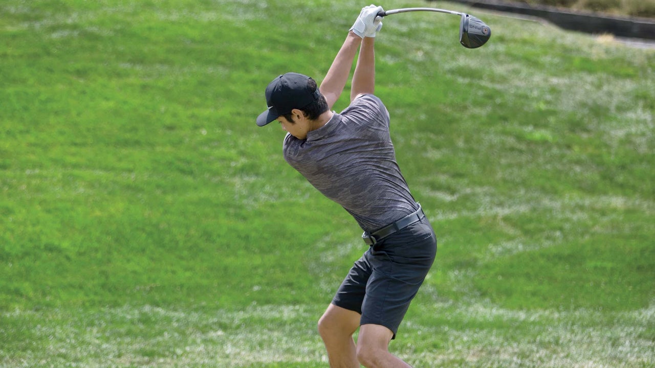 This swing might be unorthodox, but it sure is effective