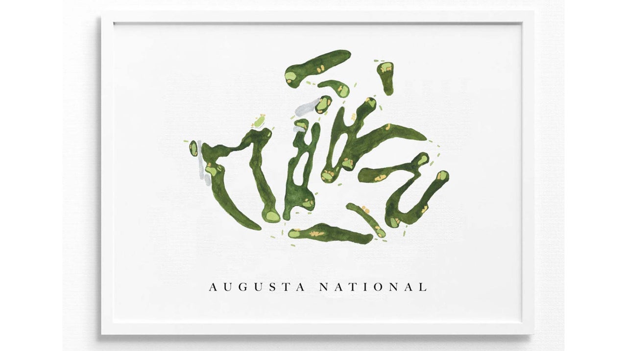 These watercolor-style prints of famous golf courses make perfect gifts