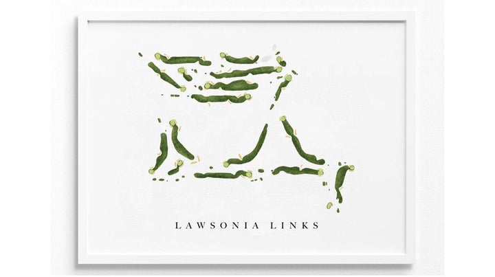 These watercolor-style prints of famous golf courses make perfect gifts