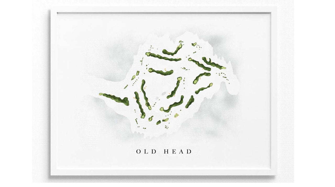 These watercolor-style prints of famous golf courses make perfect gifts