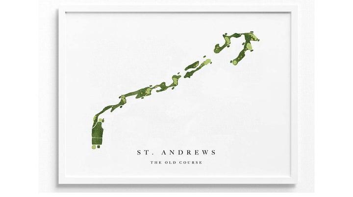 These watercolor-style prints of famous golf courses make perfect gifts