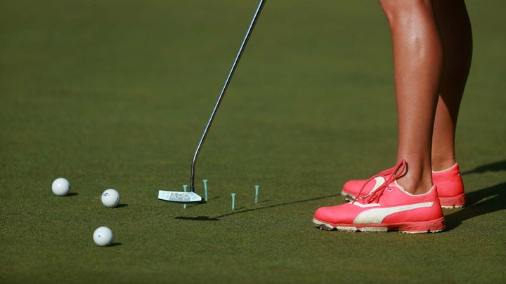 Use this drill to develop a more stable lower body in the putting stroke