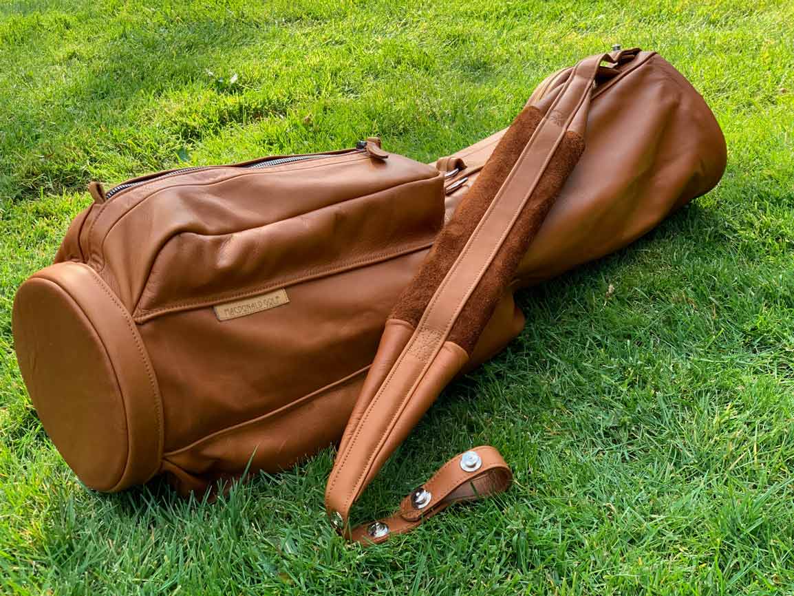 Macdonald bags are as elegant and earthbound as the game itself