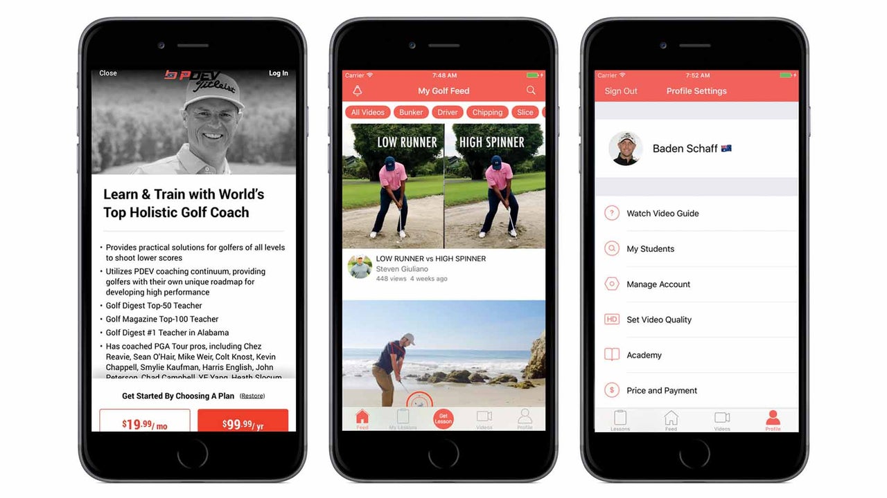 Instruction apps make improving your swing convenient and affordable