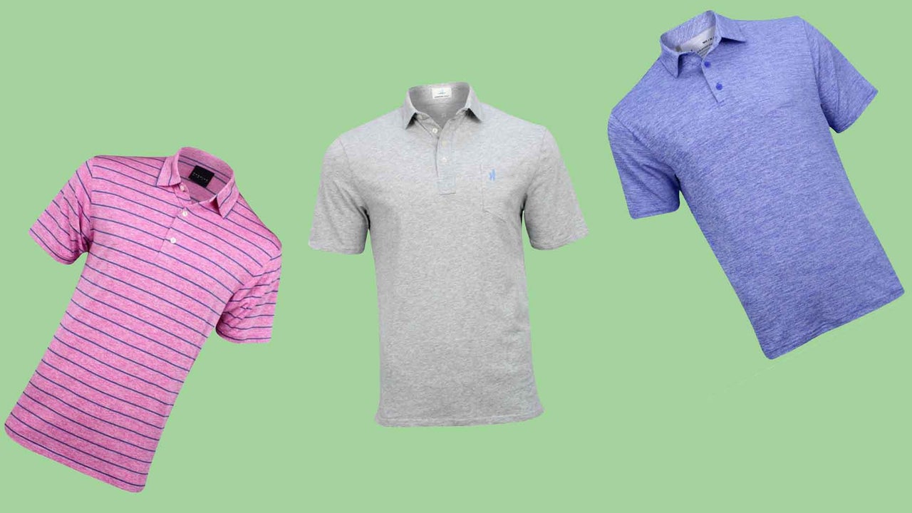 The 'heathered' look is in! Give it a try with these 5 trendy polos