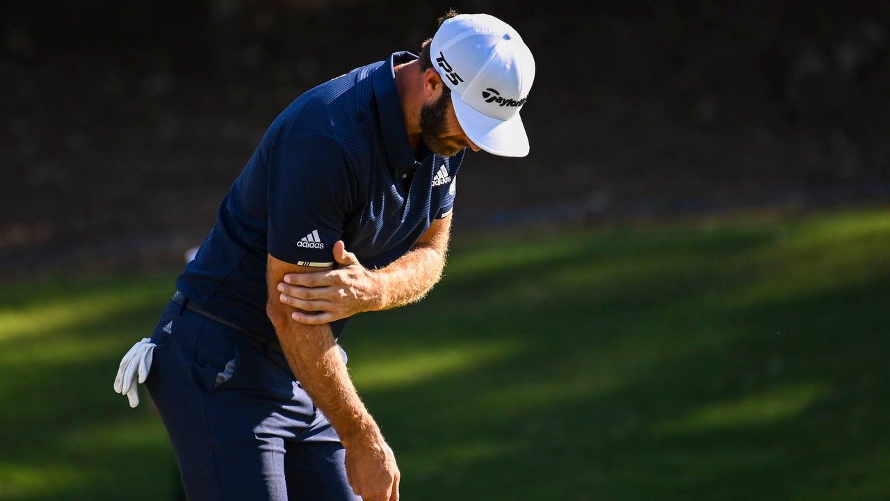 This is why Dustin Johnson holds his arm before he putts