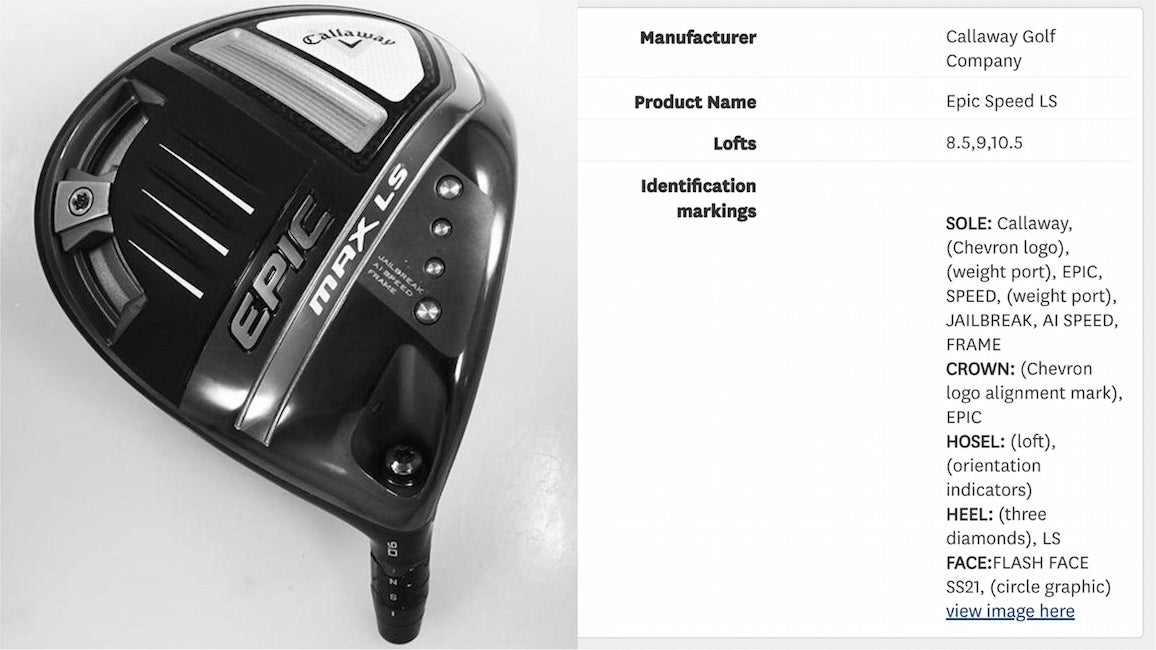 New 2021 Callaway Epic drivers appear on USGA conforming list