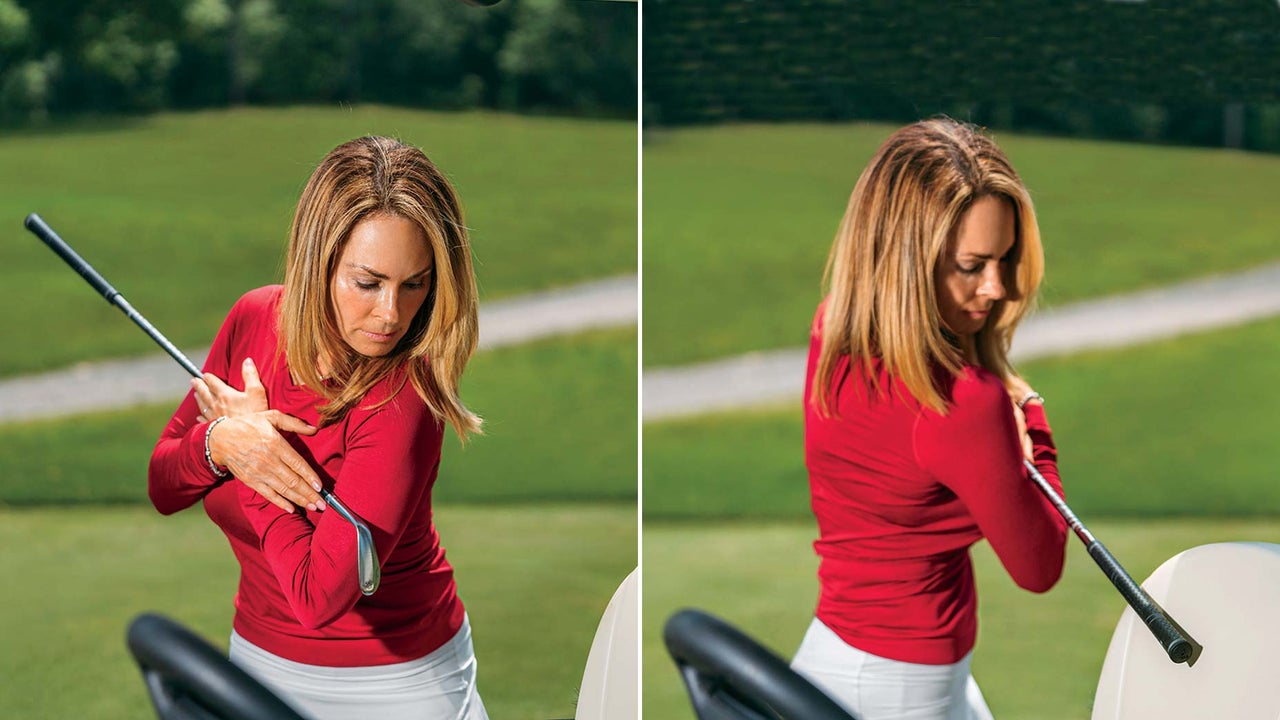 Use this at-home drill to improve your shoulder turn and your ball striking