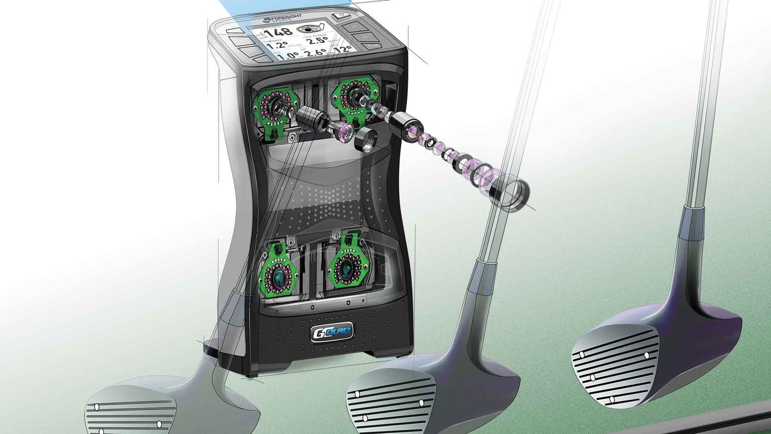 The GCQuad launch monitor generates pinpoint data. Here's how it works