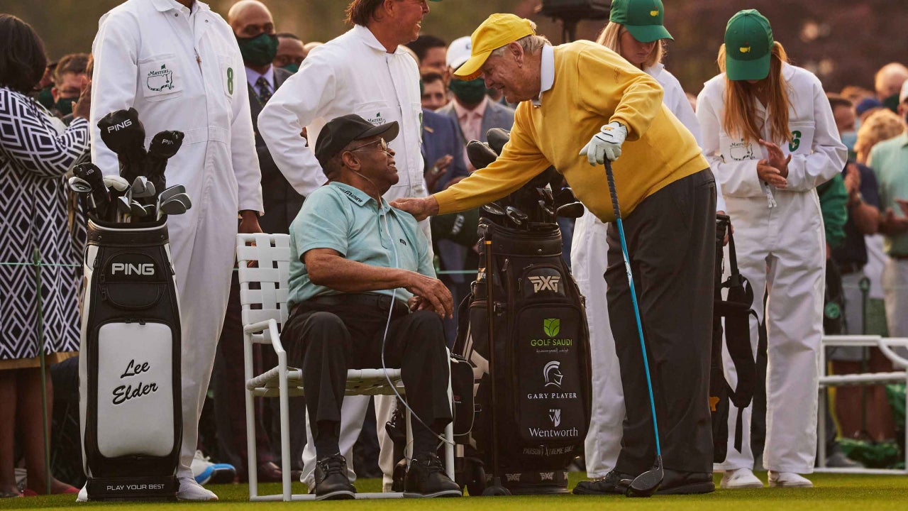 Lee Elder makes history at Masters' ceremonial tee shots