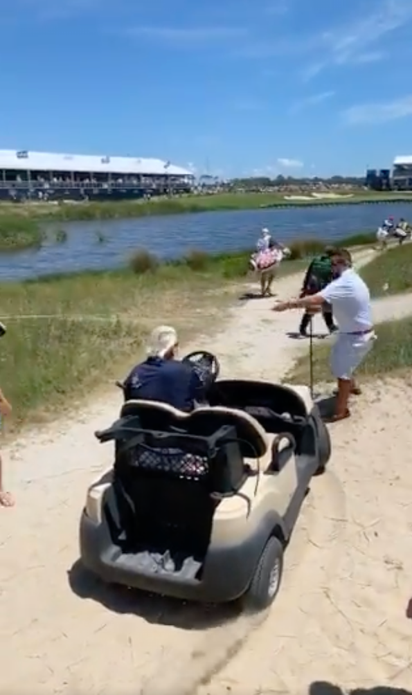 John Daly's cart got stuck at the PGA — and then fans came to the rescue