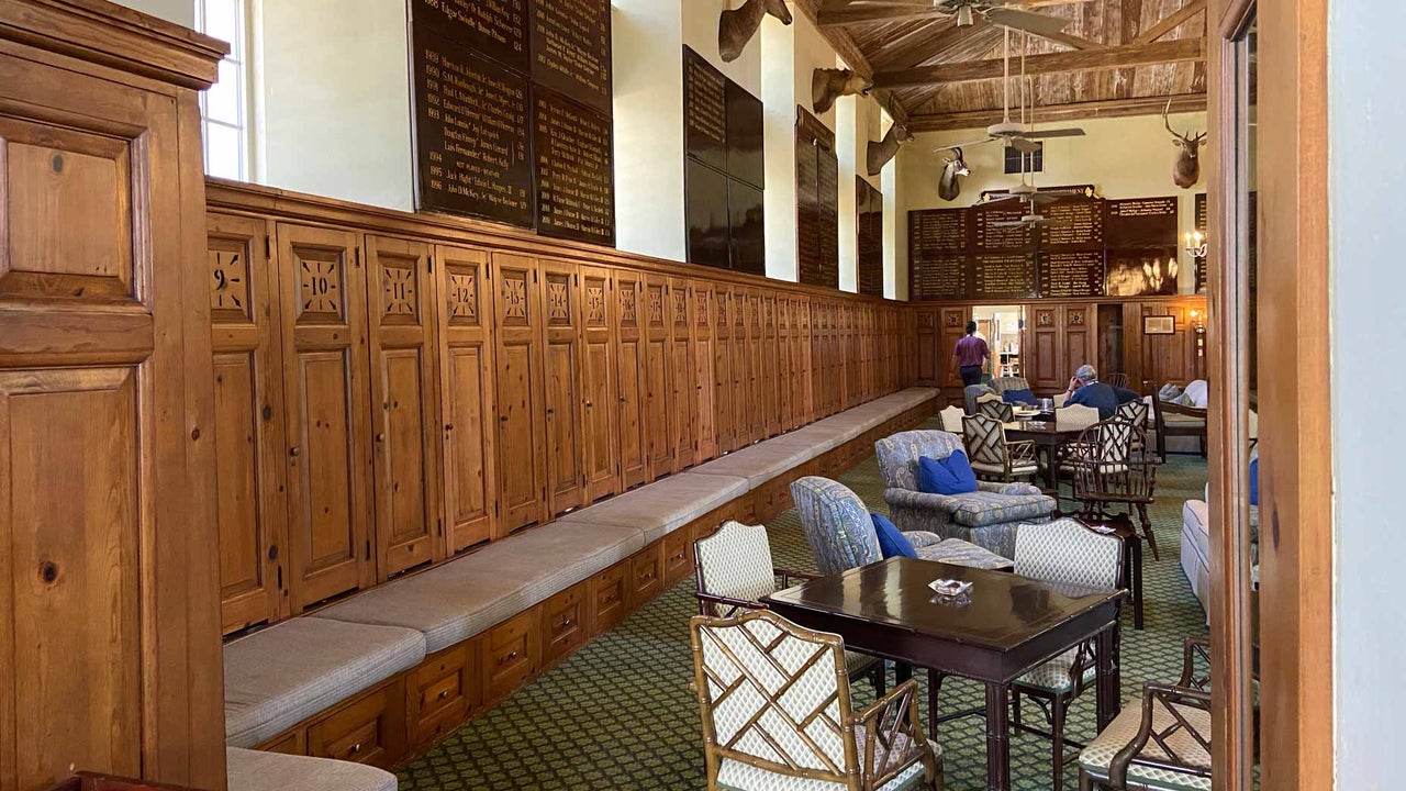 Tour the Seminole Golf Club locker room, one of the coolest spots in golf