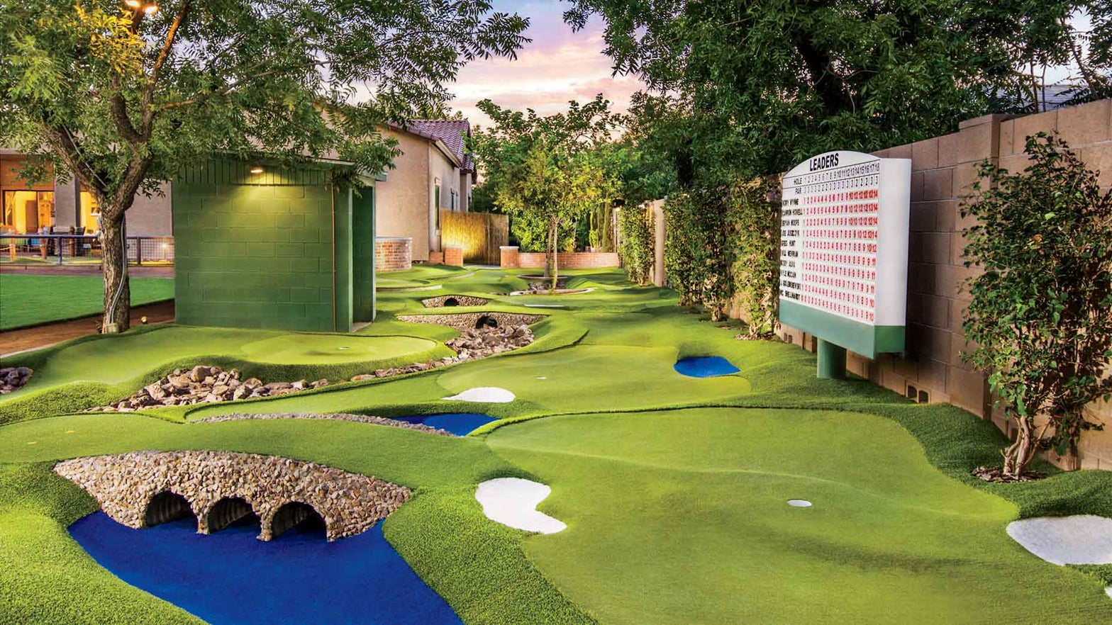 With a backyard putting green, you can sharpen your short game at home