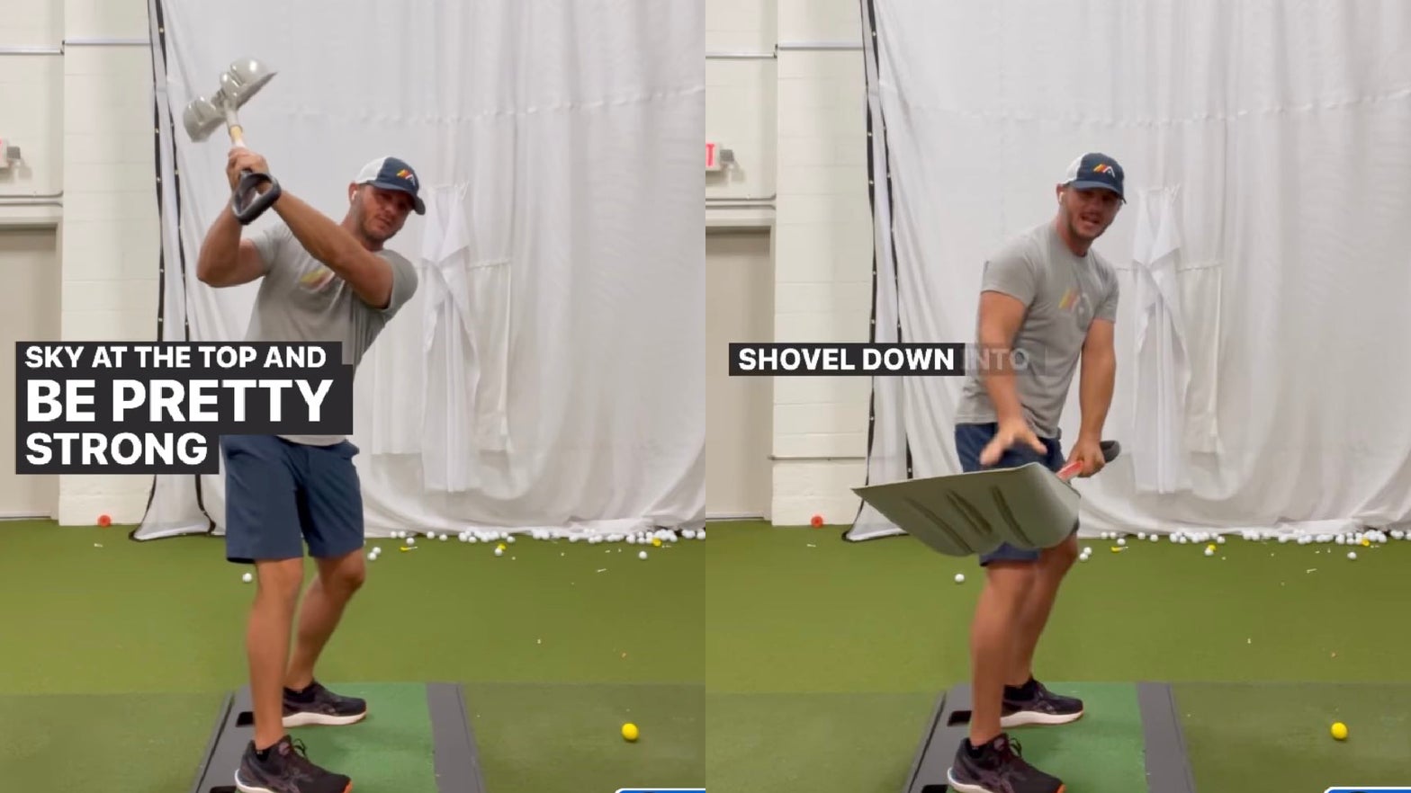 How swinging with a shovel can stop you coming over the top