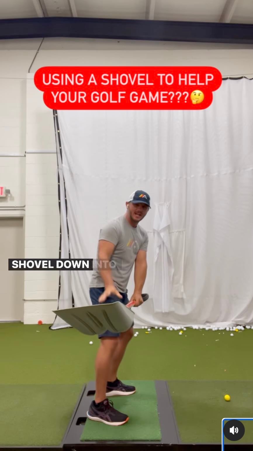 How swinging with a shovel can stop you coming over the top