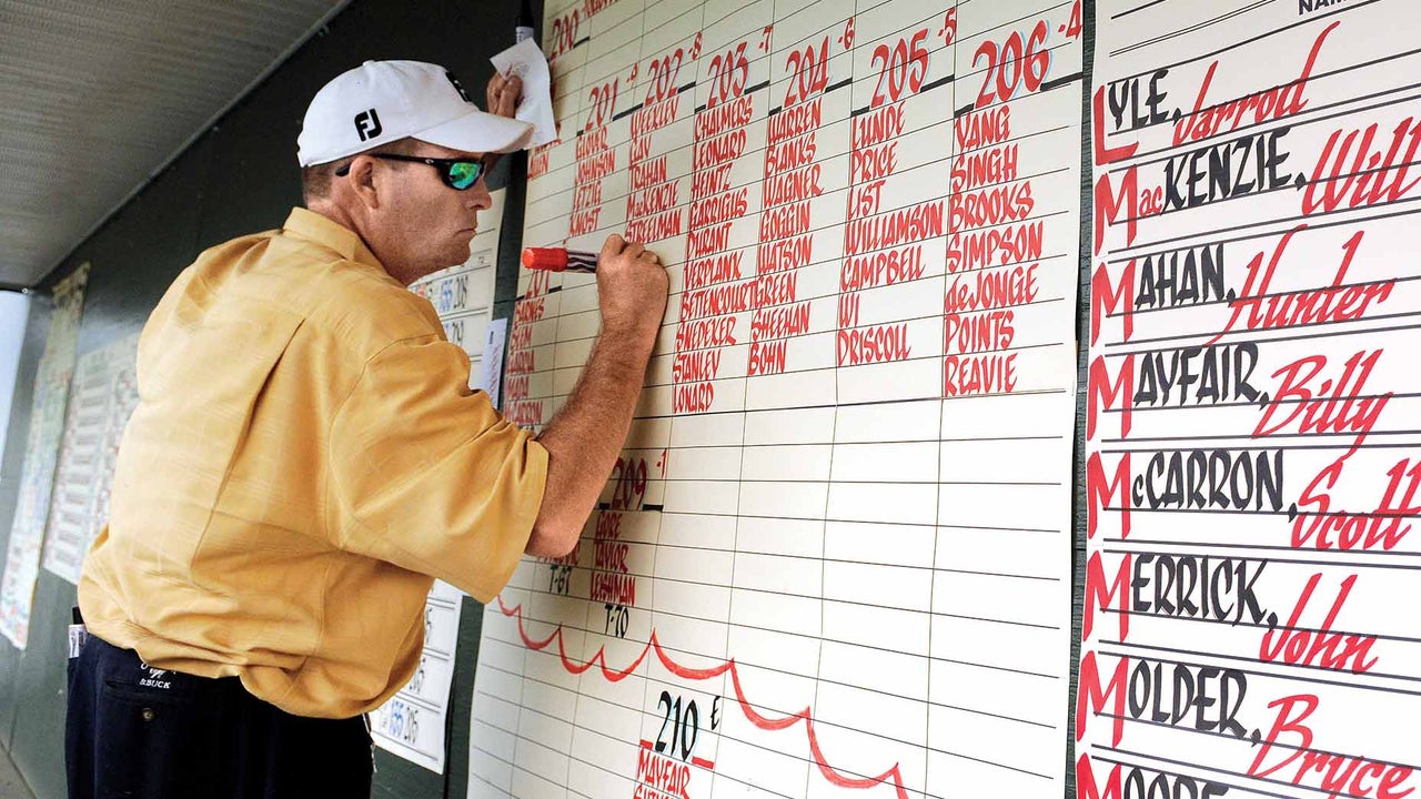 Scoreboard calligraphy brought flair, old-school class to tournament golf