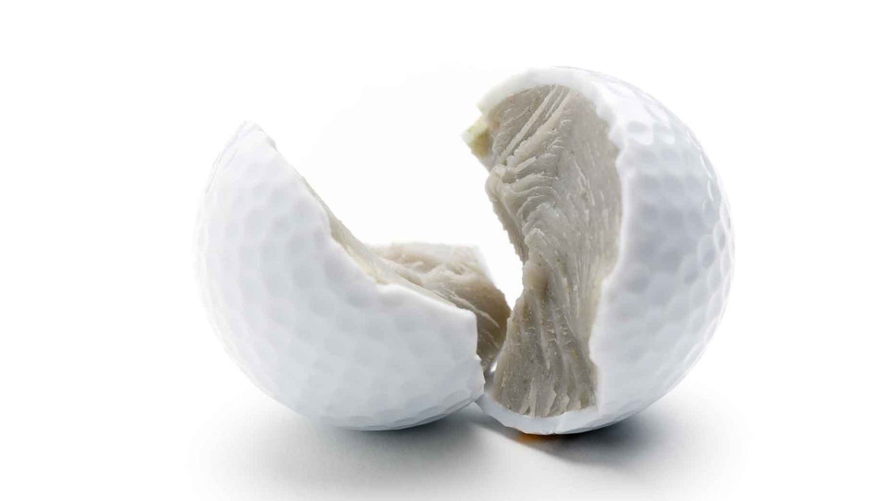 What do you do when your ball splits in two — and one half is OB?