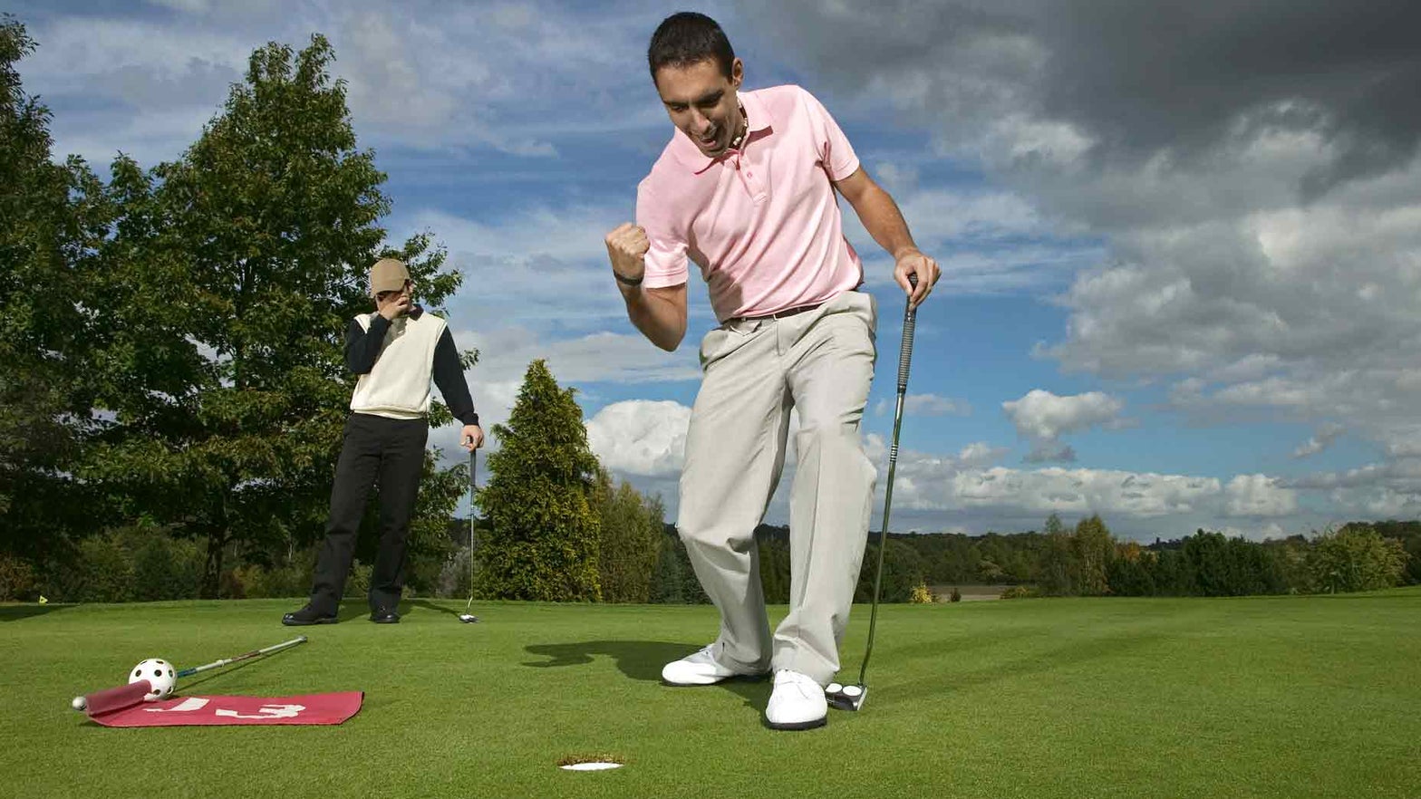 What do you do when your putt drops after your tap-in is conceded?