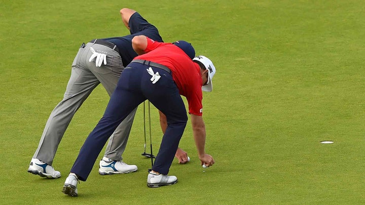 Who putts first when two players are the same distance from the hole?