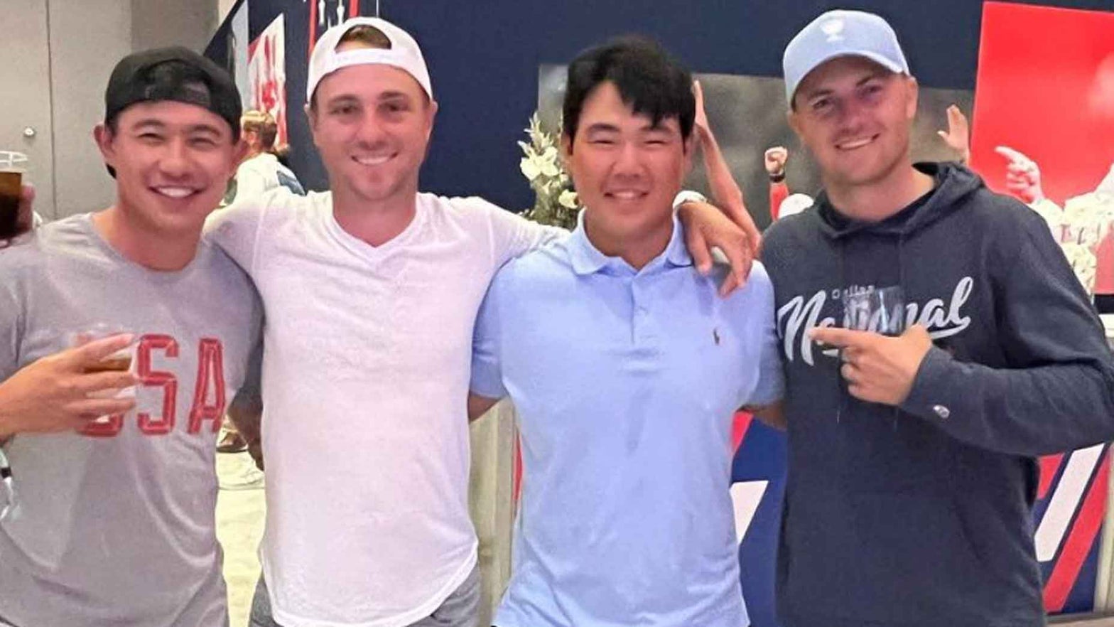 How Tom Kim's first official party came... at the Presidents Cup