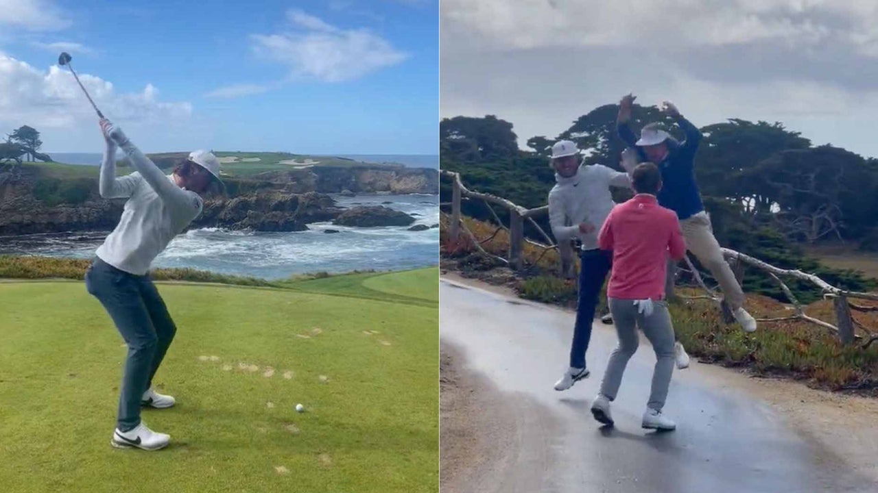 Massive waves behind Cypress Point's 16th hole show off nature's fury
