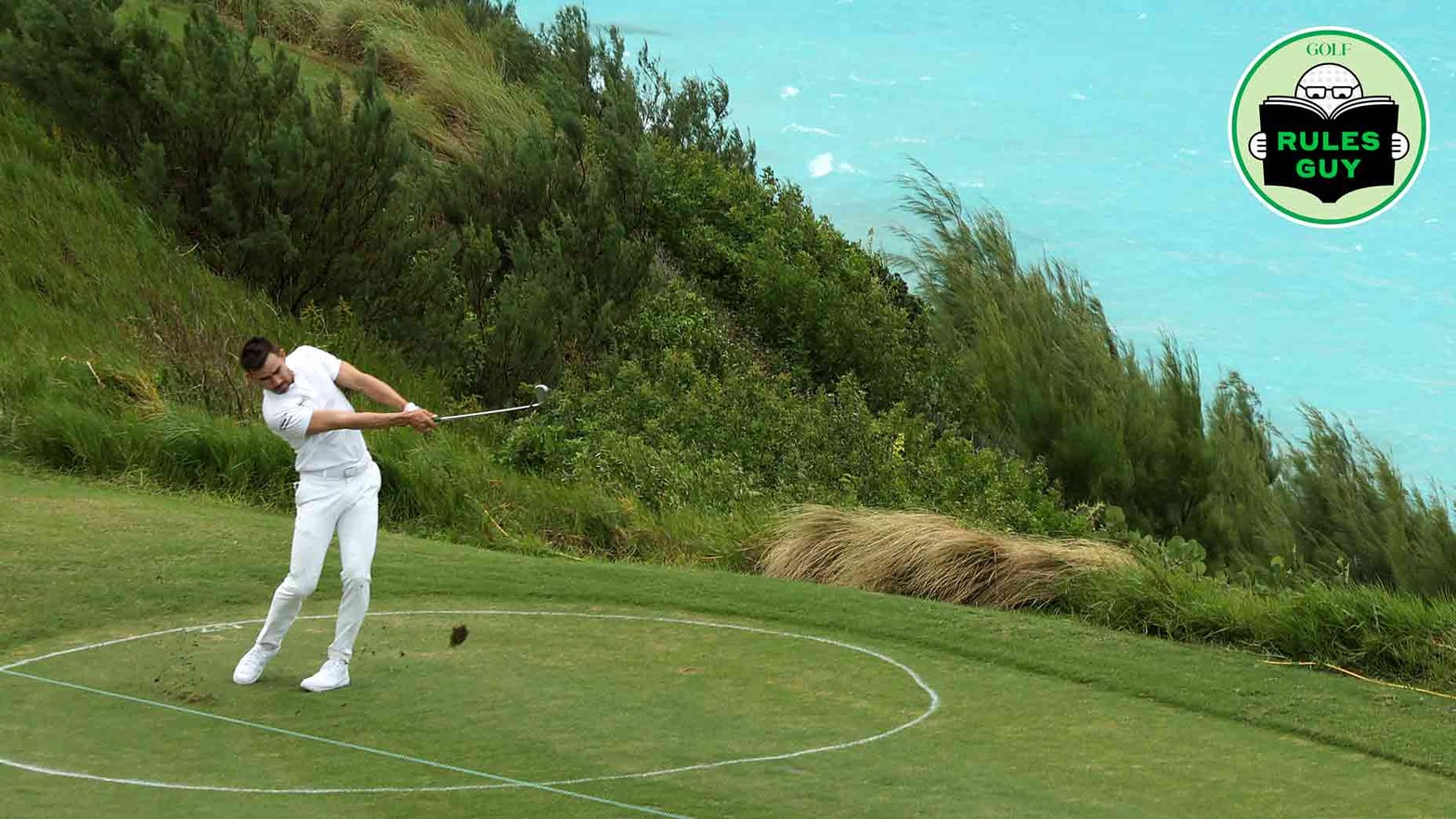 What is the penalty for using a tee in the drop area? Rules Guy
