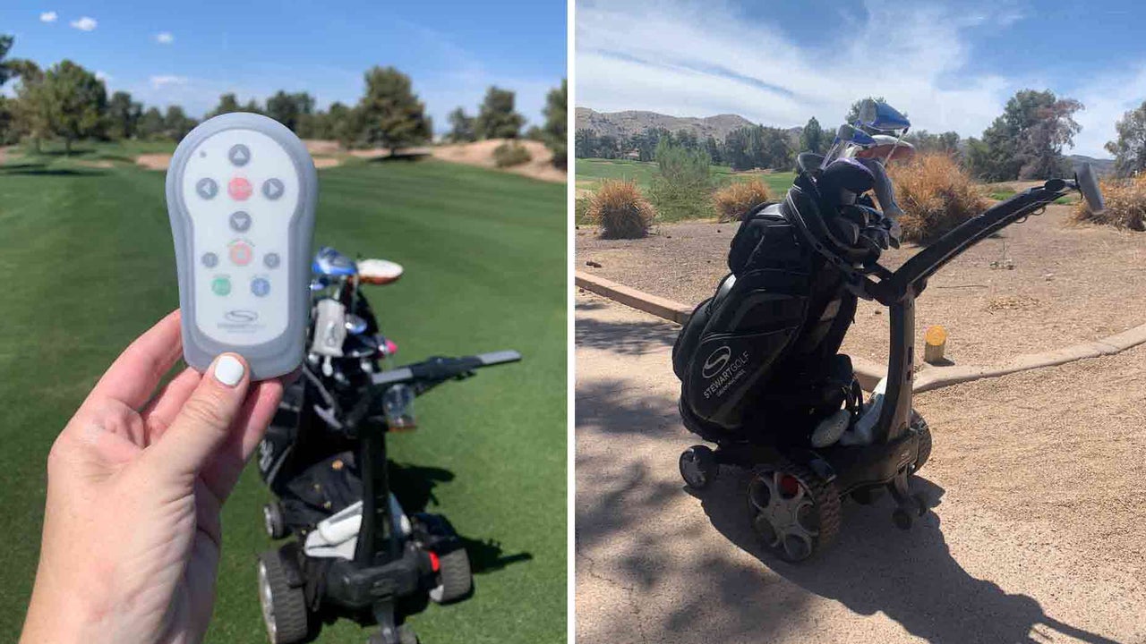 This cart won't just carry your bag, it follows you around the course
