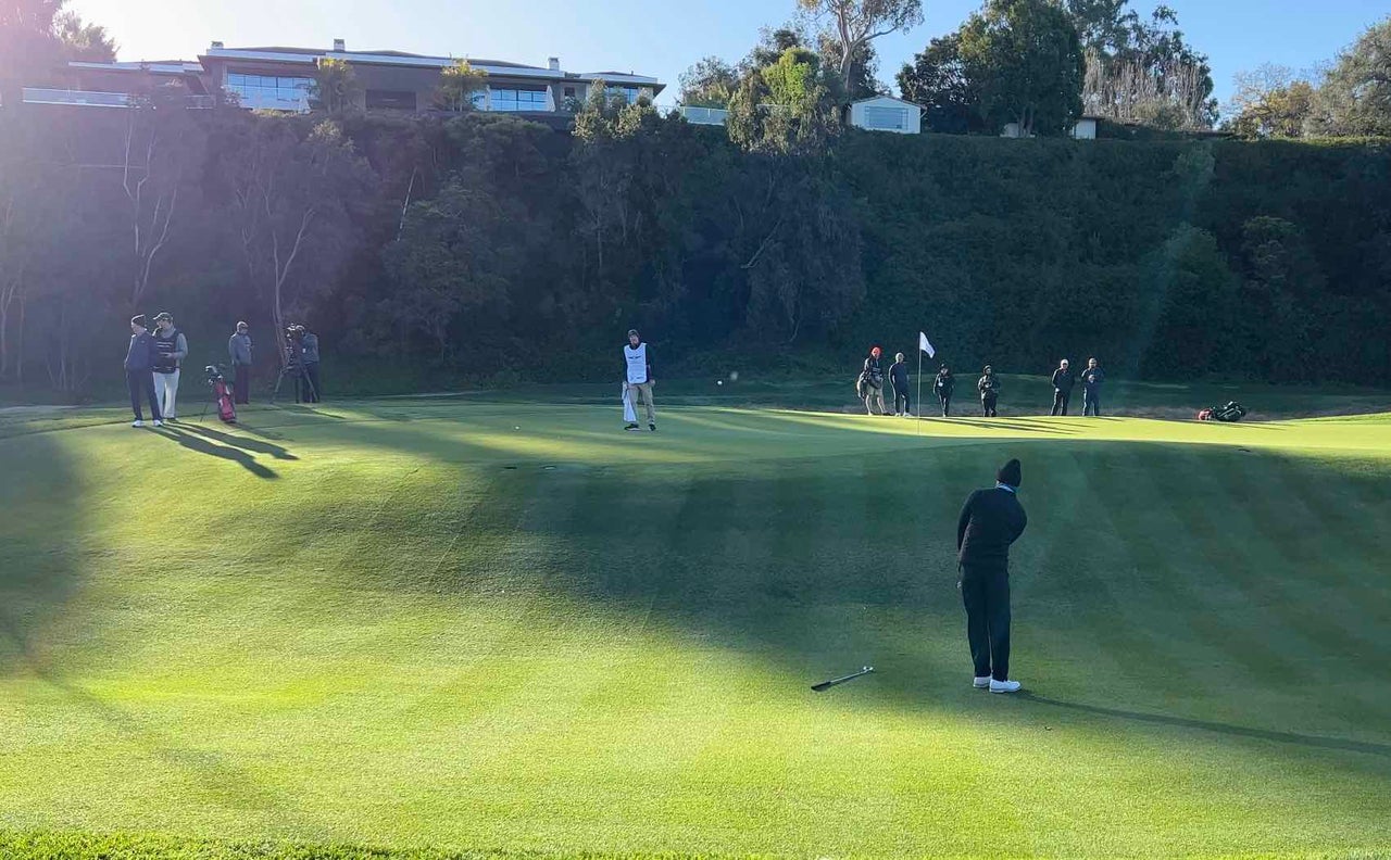 If you want to walk with Tiger Woods, you better be a morning person