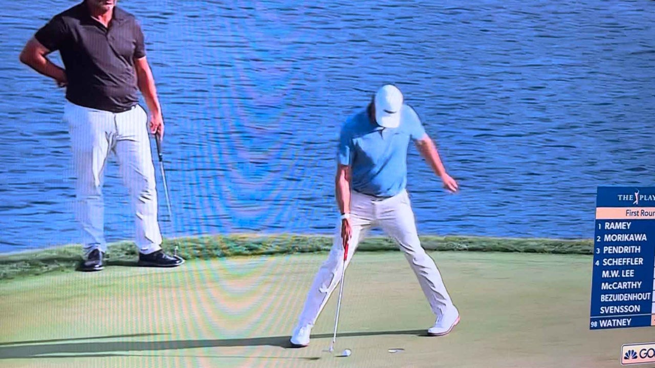 Pro sinks 42 spots at Players Championship — after wild one-handed putt
