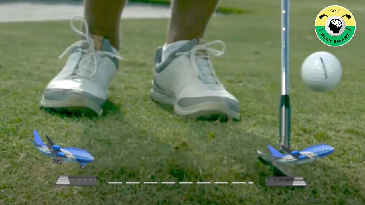 Treat wedge shots like 'a plane landing on a runway'