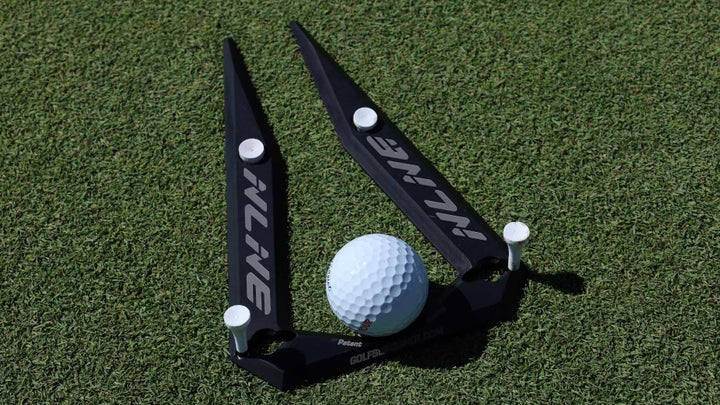 Perfect your putting stroke with this training aid and putting kit