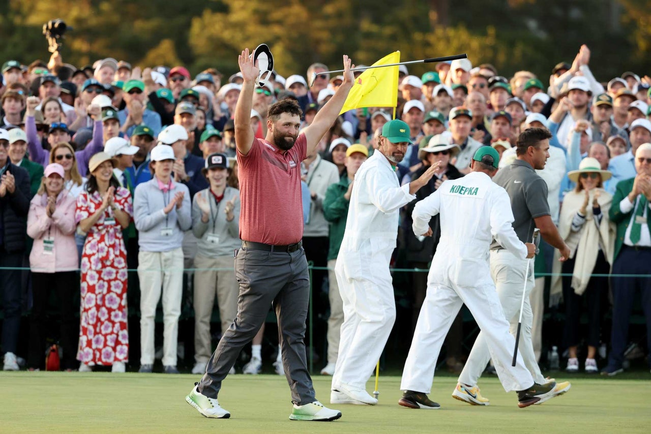 Jon Rahm celebrates Masters title with wife and son: PHOTOS