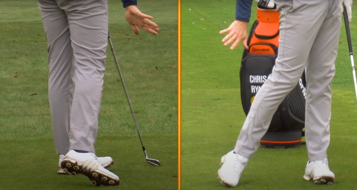 What's the proper footwork in the golf swing? Here's how it should look