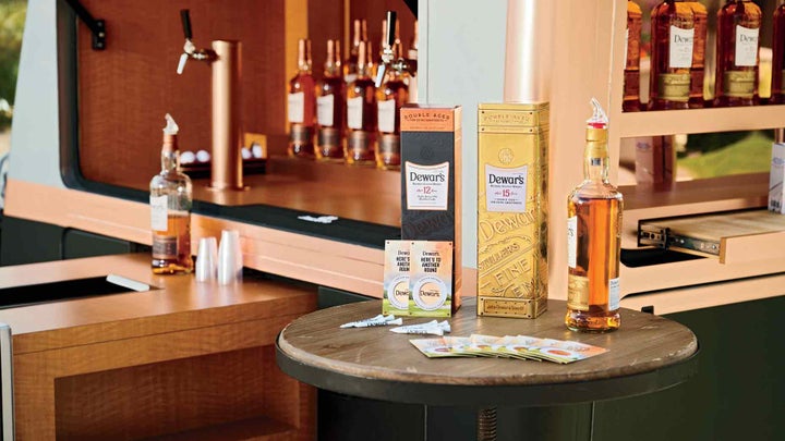 Dewar's deluxe bar cart is ready to serve at this year's U.S. Open