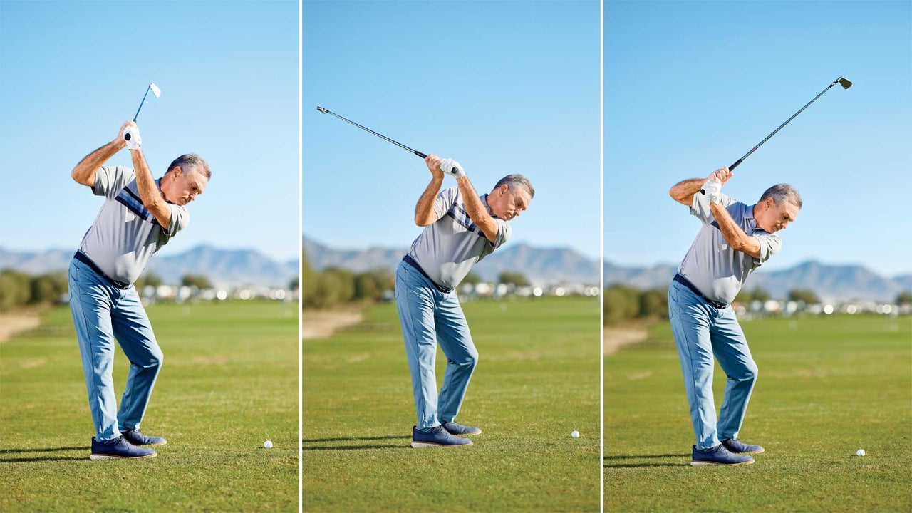 Get to this position at the top of the backswing to make better contact