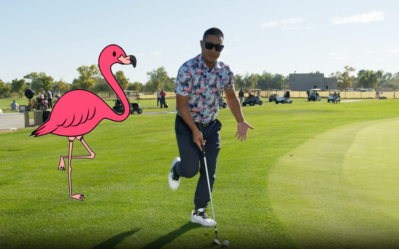 Use the flamingo drill to stop hitting thin or chunked shots around the ...