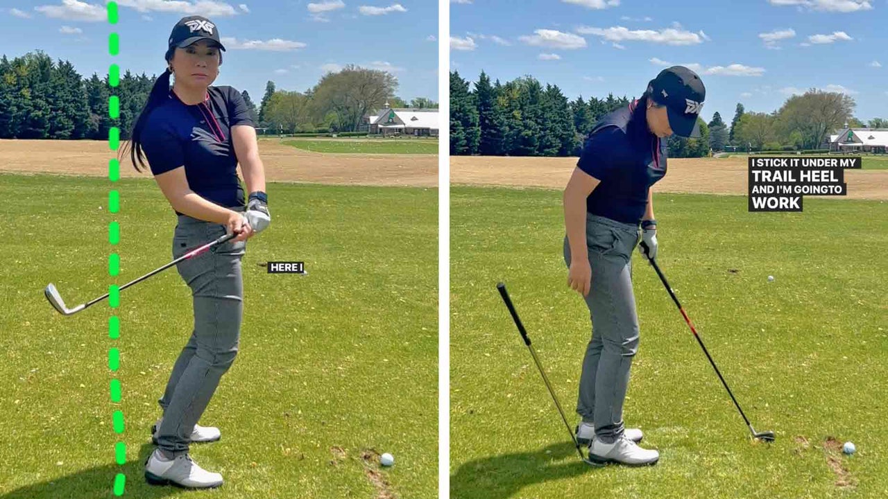 Trouble with golf posture? Stick a wedge beneath your heel