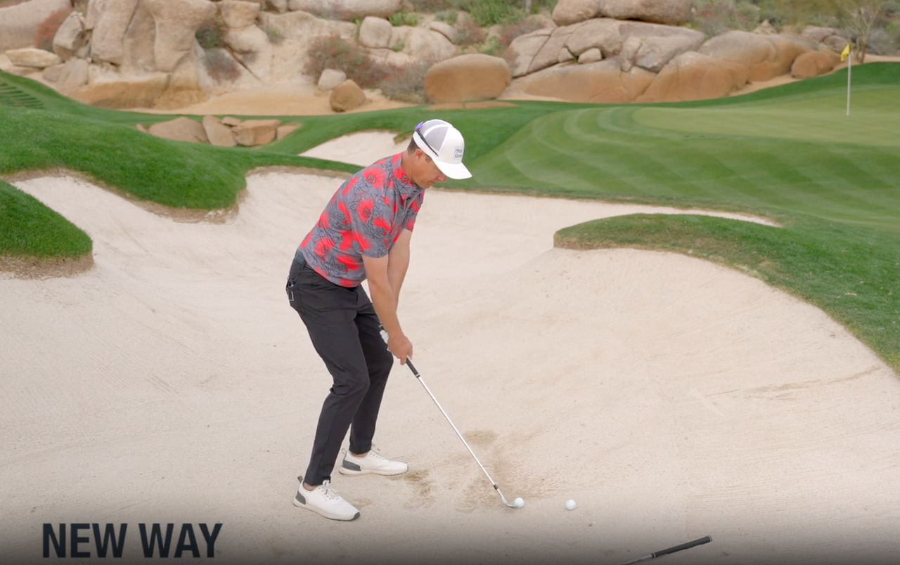 This short game wizard shows you how to hit a long bunker shot