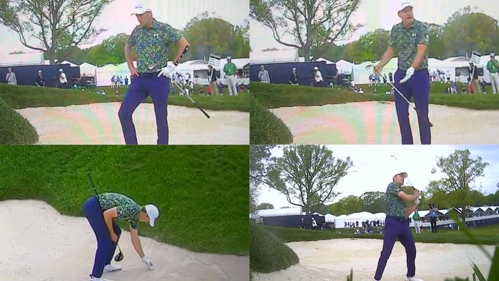 Jordan Spieth bladed a bunker shot O.B. Then things got really fun