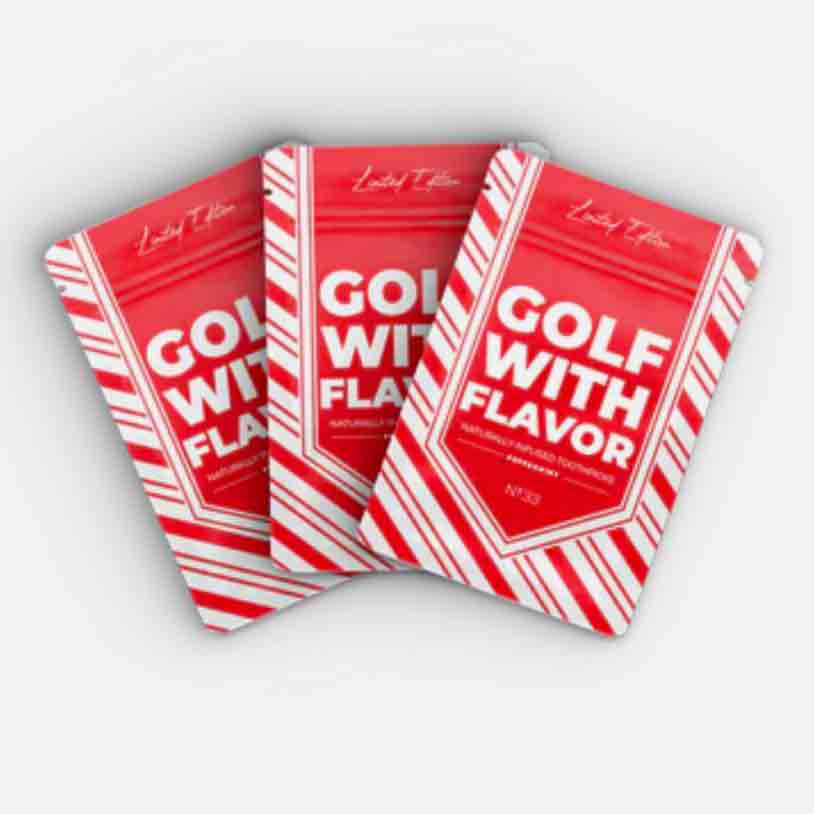 These deliciously flavored bamboo toothpicks double as golf tees