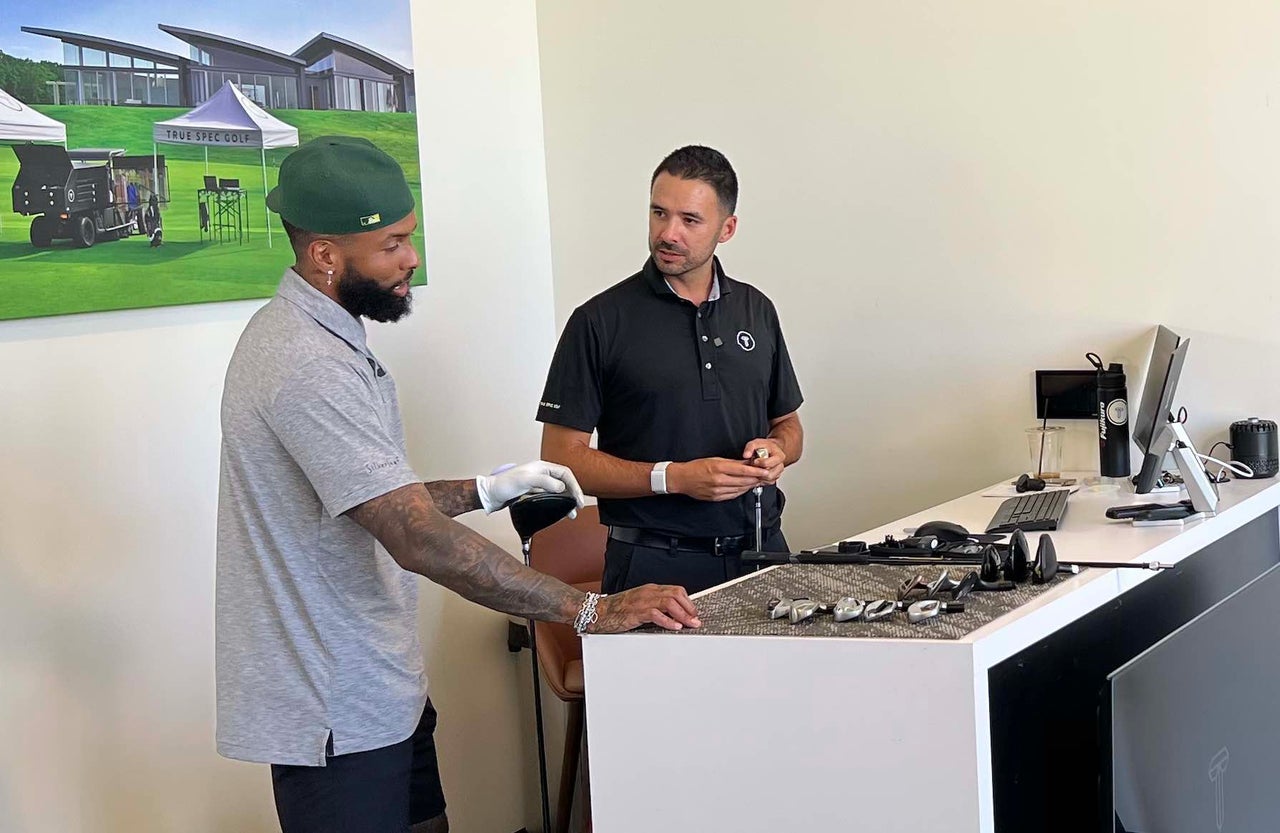 Behind the scenes with Odell Beckham Jr. getting fit for new clubs