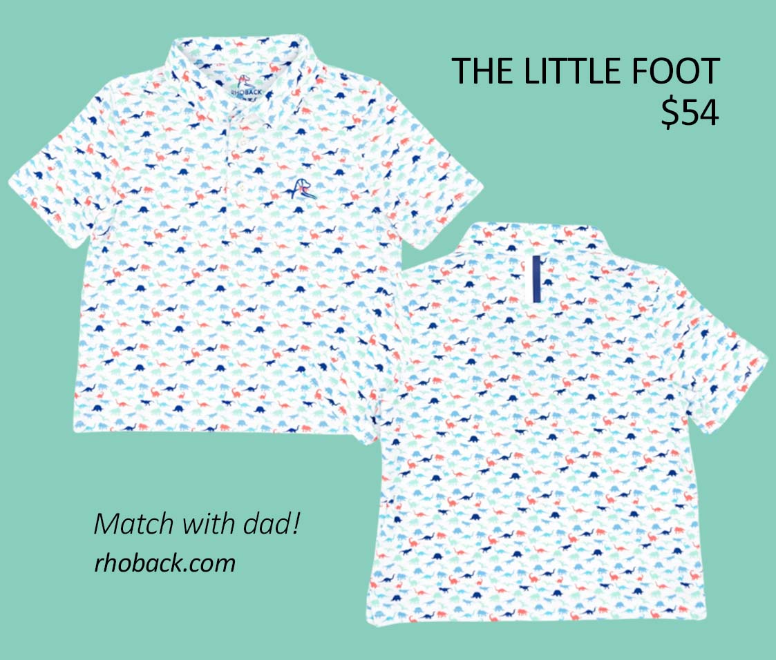 Father-son matching golf polos from Rhoback are so cute for Father's Day