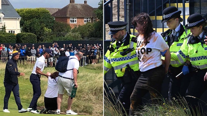 Pro intervenes as protestors interrupt Open Championship: WATCH